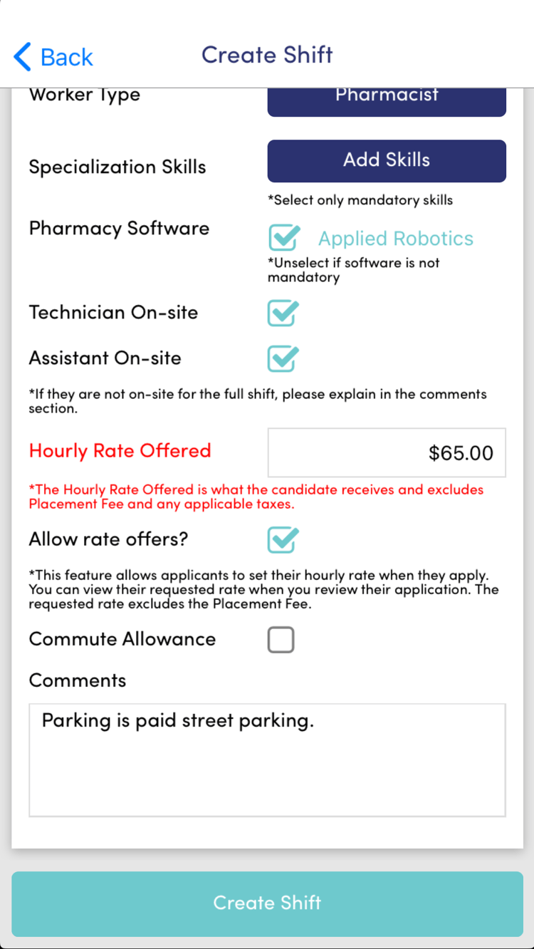 How do I post a shift?